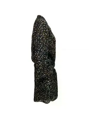 Burberry Leopard-print Belted Dress