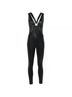 MAZZEI Cut-out Logo-plaque Jumpsuit - Black