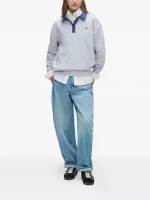 Karl Lagerfeld Ikon Patch Polo Shirt - Grey