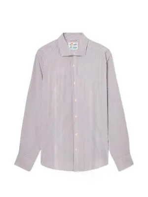 MC2 SAINT BARTH Striped Long-sleeve Shirt - Brown