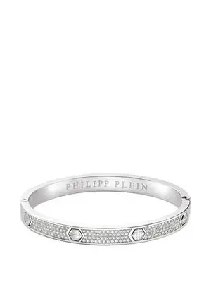 Philipp Plein Crystal-embellished Cuff Bracelet - Silver