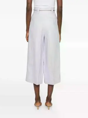 Zimmermann Belted Cropped Wide-leg Trousers
