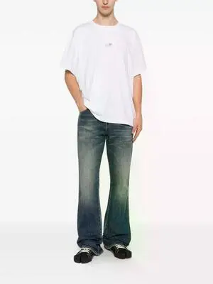 NUMERI Faded-effect Whiskered Jeans