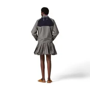 Miu Miu Gingham Check Blouson Jacket - Grey