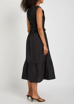 Rails Smocked Cotton Midi Dress