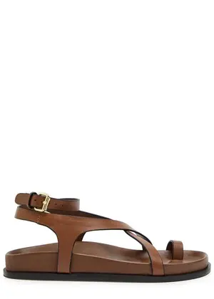 A.emery Jalen Slim Leather Sandals - Brown