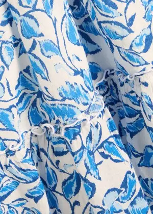 Rails Floral-print Linen-blend Midi Dress