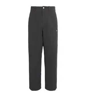 Stone Island Slub Cotton Cargo Trousers - Grey