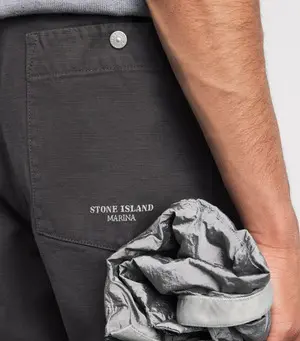 Stone Island Slub Cotton Cargo Trousers