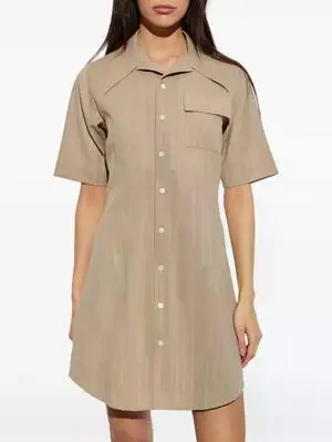 AMI Paris Pinstripe Wool Dress