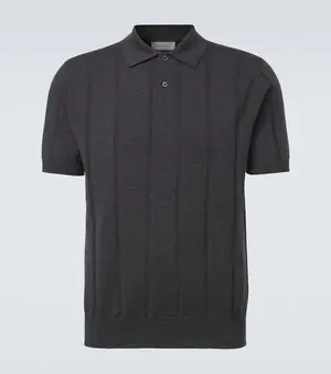 Canali Virgin Wool Polo Sweater - Grey