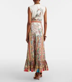 Etro Belted Printed Cotton Maxi Dress