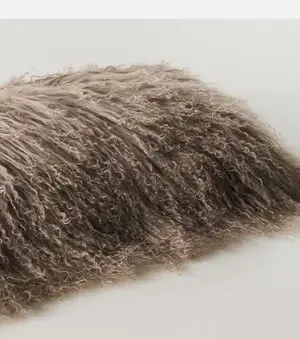 Maison De Vacances Shearling And Linen Cushion