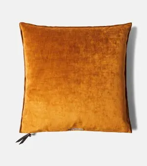 Maison De Vacances Leather-trimmed Cushion