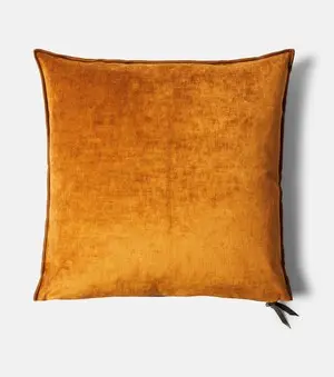 Maison De Vacances Leather-trimmed Cushion - Brown