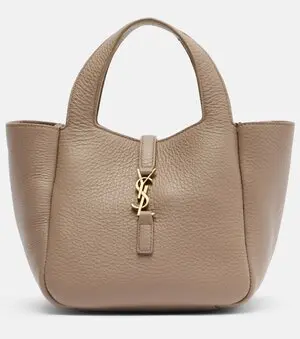 Saint Laurent Le 5 A 7 Bea Baby Leather Top-handle Bag - Beige