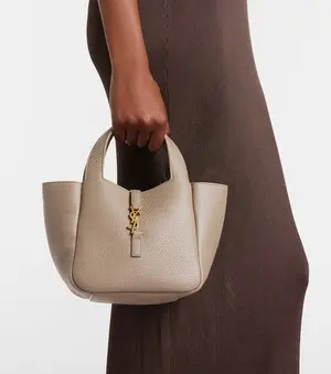 Saint Laurent Le 5 A 7 Bea Baby Leather Top-handle Bag - Beige