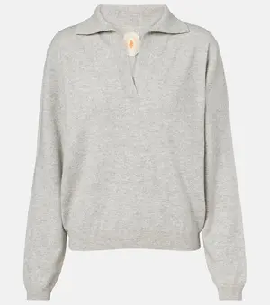 Jardin Des Orangers Cotton And Cashmere Polo Sweater - Grey