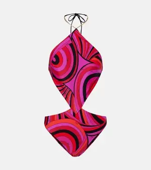 Emilio Pucci Iride Cutout Swimsuit - Multicoloured