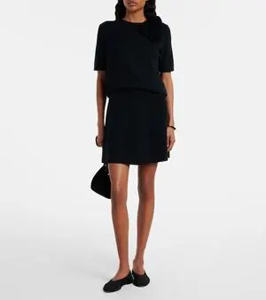 Jardin Des Orangers Wool And Cashmere Miniskirt - Black