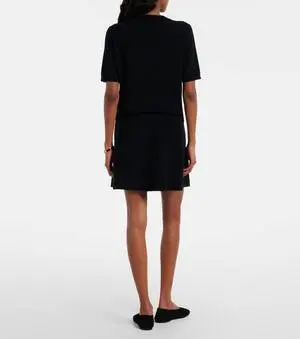 Jardin Des Orangers Wool And Cashmere Miniskirt - Black