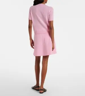 Jardin Des Orangers Wool And Cashmere Miniskirt - Pink