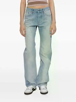 Off-White Logo Tag Straight Leg Jeans