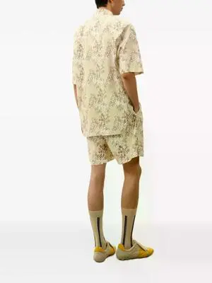 CROQUIS Circle-print Short-sleeve Shirt - Neutrals