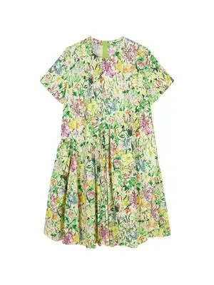 JNBY Floral Print Round Neck Dress - Green