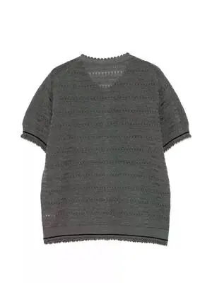 JNBY Pointelle-knit Scalloped Blouse