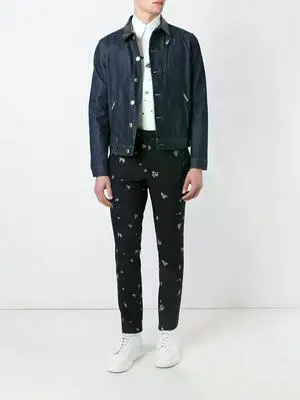 Alexander McQueen High-waisted Trousers With All-over Print