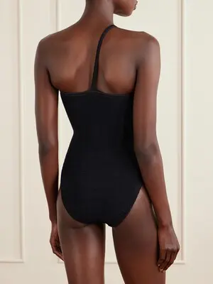 Hunza G One-shoulder Original Crinkle™ Swimsuit - Black