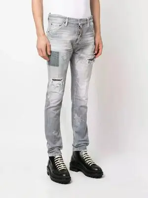 Dsquared2 Distressed Straight-leg Jeans