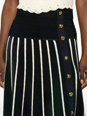 Zimmermann Striped Button-down Midi Skirt