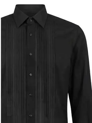 TOM FORD Pleated-bib Shirt - Black