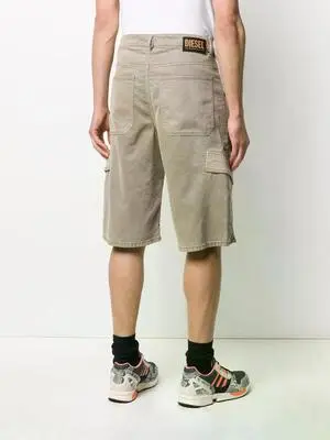 DIESEL® Beige Cotton Blend Cargo Shorts