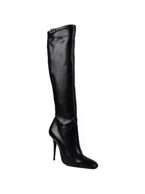 Saint Laurent Buckle Pointed Boots
