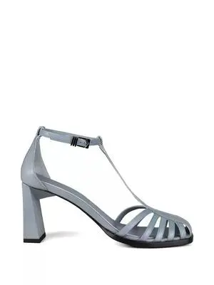 ANEST COLLECTIVE Leather Ankle Strap Sandals - Blue