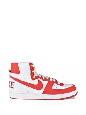 Comme Des Garçons X Nike High-top Swoosh Sneakers - White