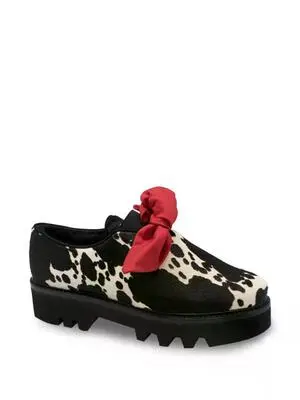 Walter Steiger Spotted Bow Loafer With Serrated Sole
