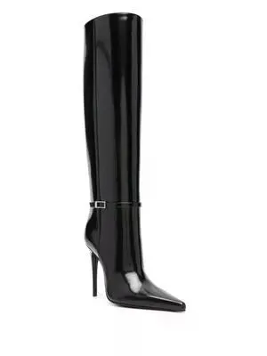 Saint Laurent Silver Tone Boots For Women