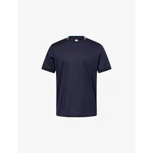Paul Smith Stripe-trim Short-sleeve Cotton T-shirt - Light Rust