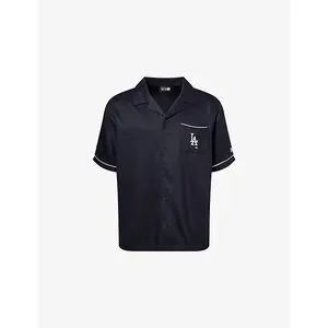New Era La Dodgers Mlb Graphic-print Short-sleeve Rayon Shirt - Navy