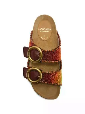 Malìparmi Double Strap Sandals With Gold Tone Hardware