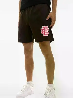 STADIUM GOODS Elasticated Waist Mesh Shorts With Ee Logo - Brown