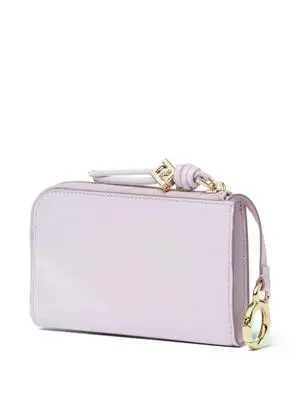 Fendi Ff Diamonds Logo-embossed Leather Cardholder