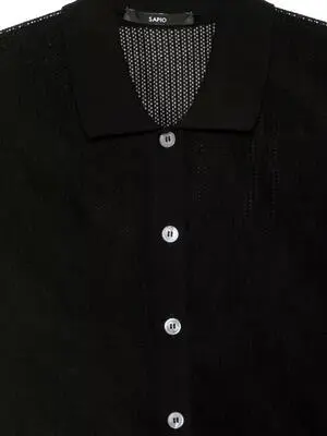 SAPIO Mesh Knit Button-up Shirt