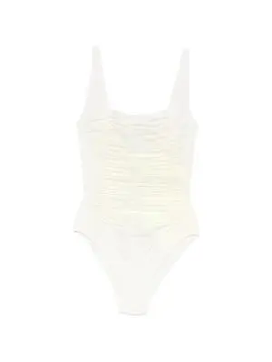 MARYAN MEHLHORN Ruched Detail Swimsuit - Neutrals