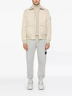 Stone Island Padded Cotton Jacket With Detachable Compass Badge