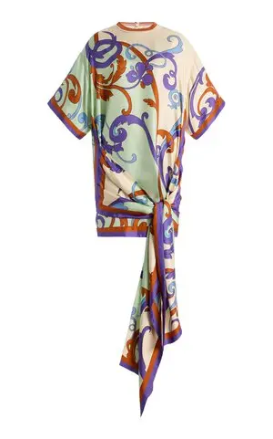 ALEMAIS Exclusive La Isla Franco Silk Twill Mini Dress - Multi